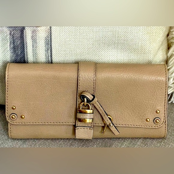 Chloe | Bags | Authentic Chlo Paddington Lock Wallet In Beige | Poshmark